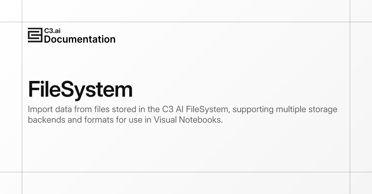 FileSystem | C3 AI Documentation